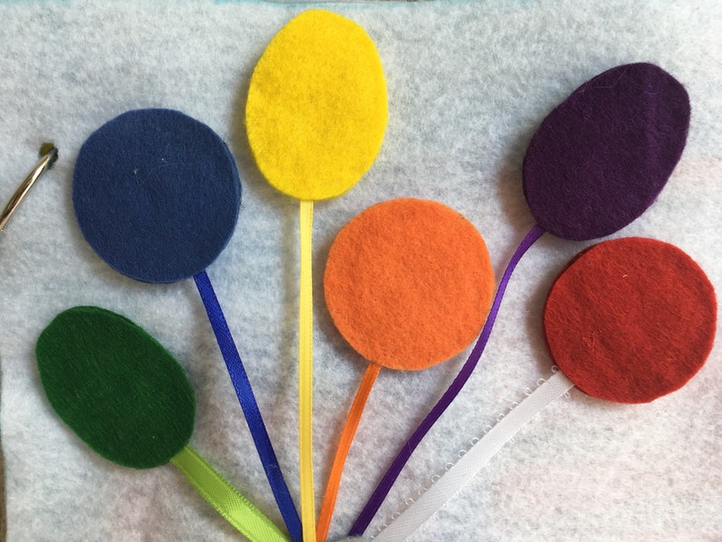 Felt Quiet Book Page-elephant Balloons Toddler Early - Etsy