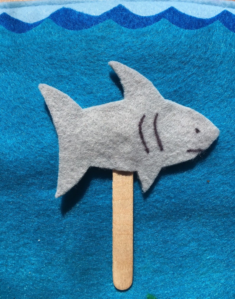 Felt Quiet Book Page-ocean Animal Finger Puppets Sea - Etsy