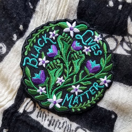 Black Lives Matter Raised Fist Patch BLM Protest March Jackets - Etsy