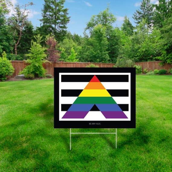 LGBTQIA Ally Flag Yard Sign | Etsy