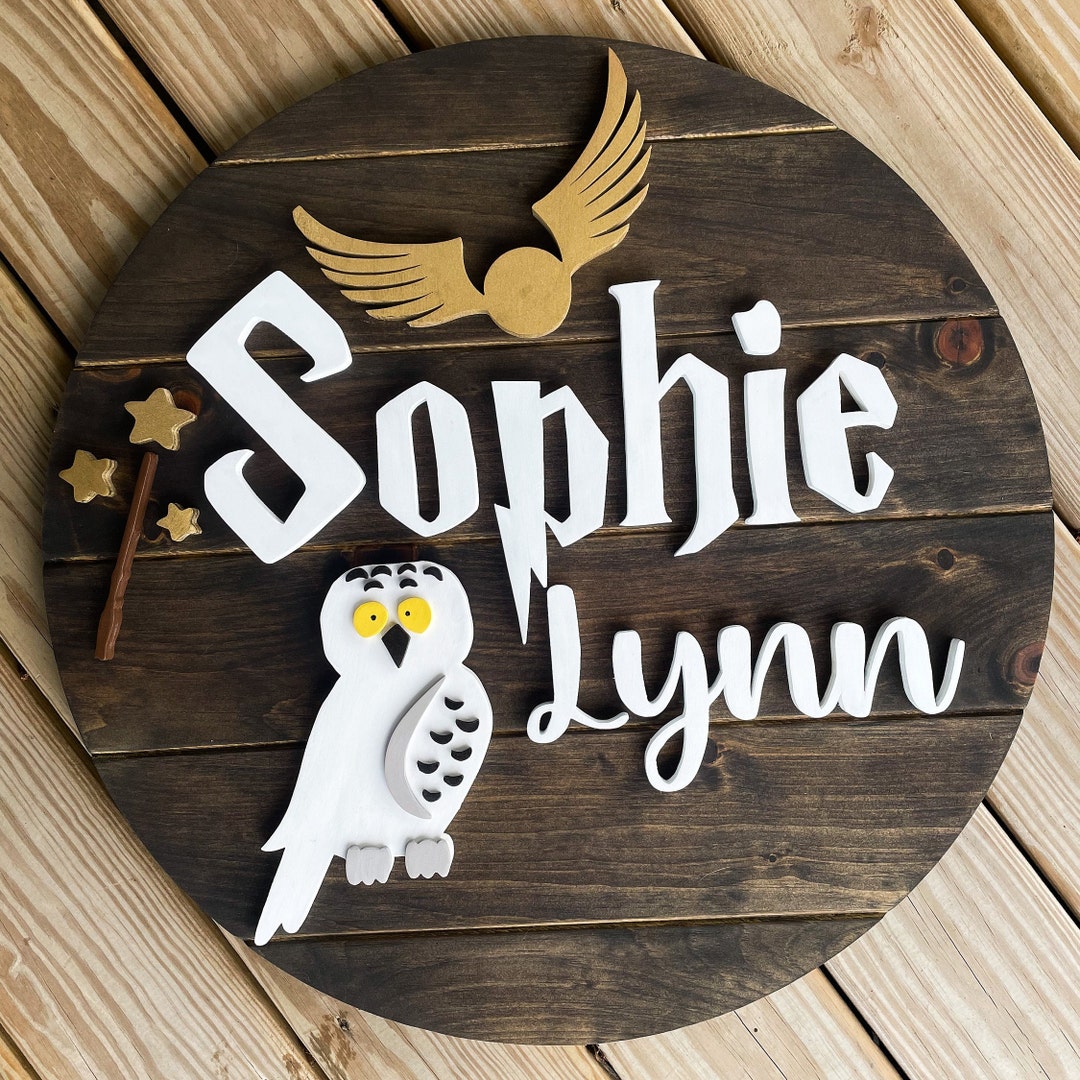 Custom Sign, Wizardly Nursery Sign, Baby Sign, Wizard Custom Wood Name ...