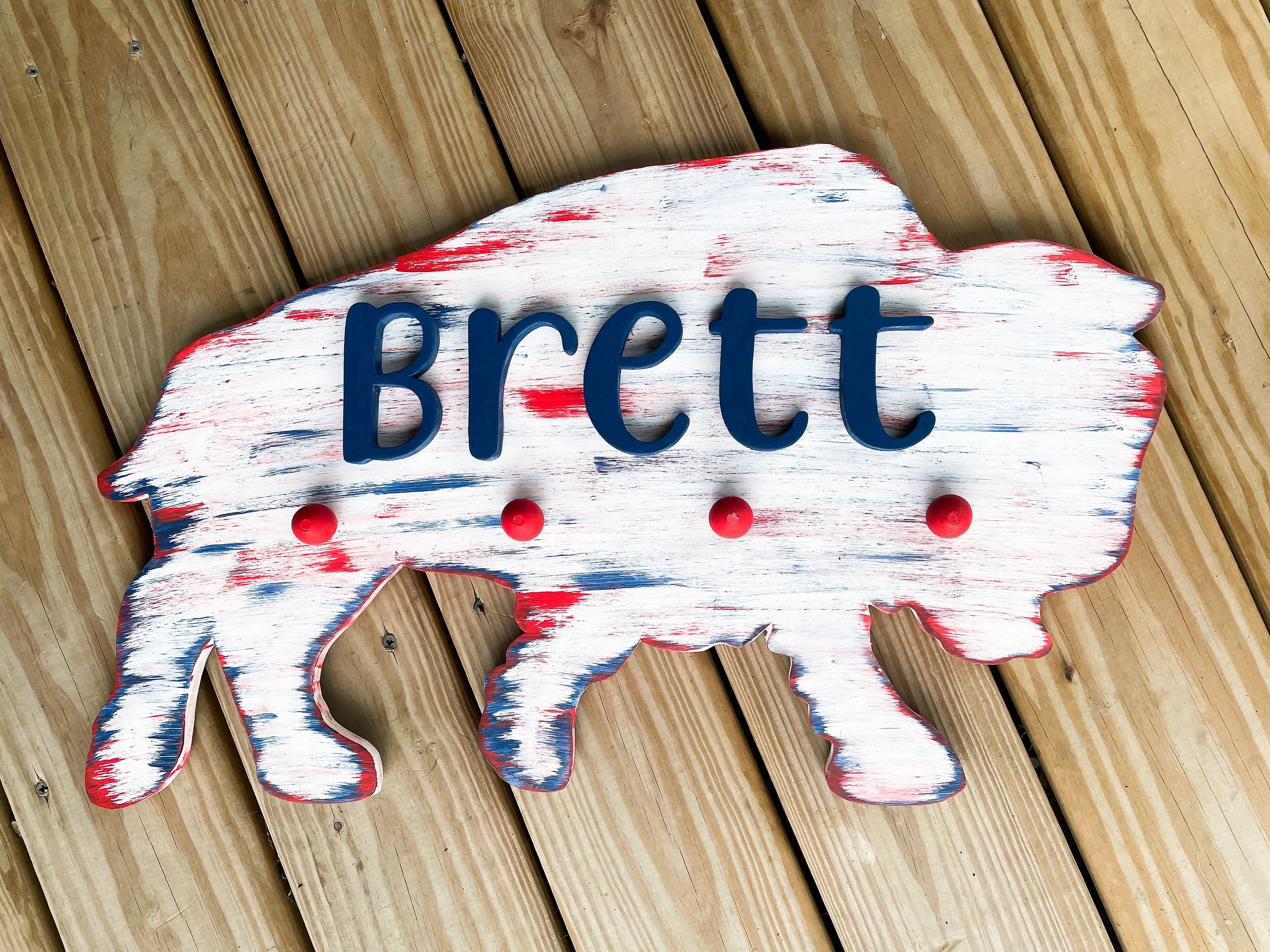 Buffalo Bills Themed Nursery Sign Buffalo Decor Wall Plaque - Etsy