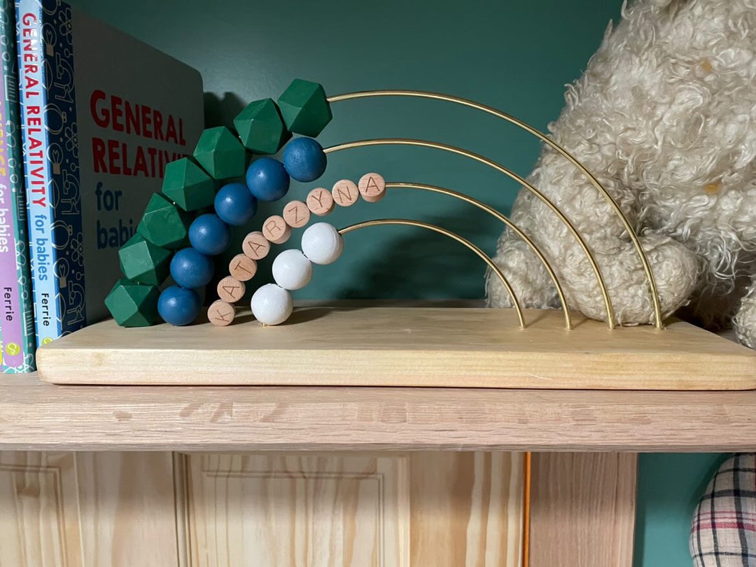Personalized Rainbow Abacus, Boho Baby, Nursery Decor Bohemian, Abacus ...