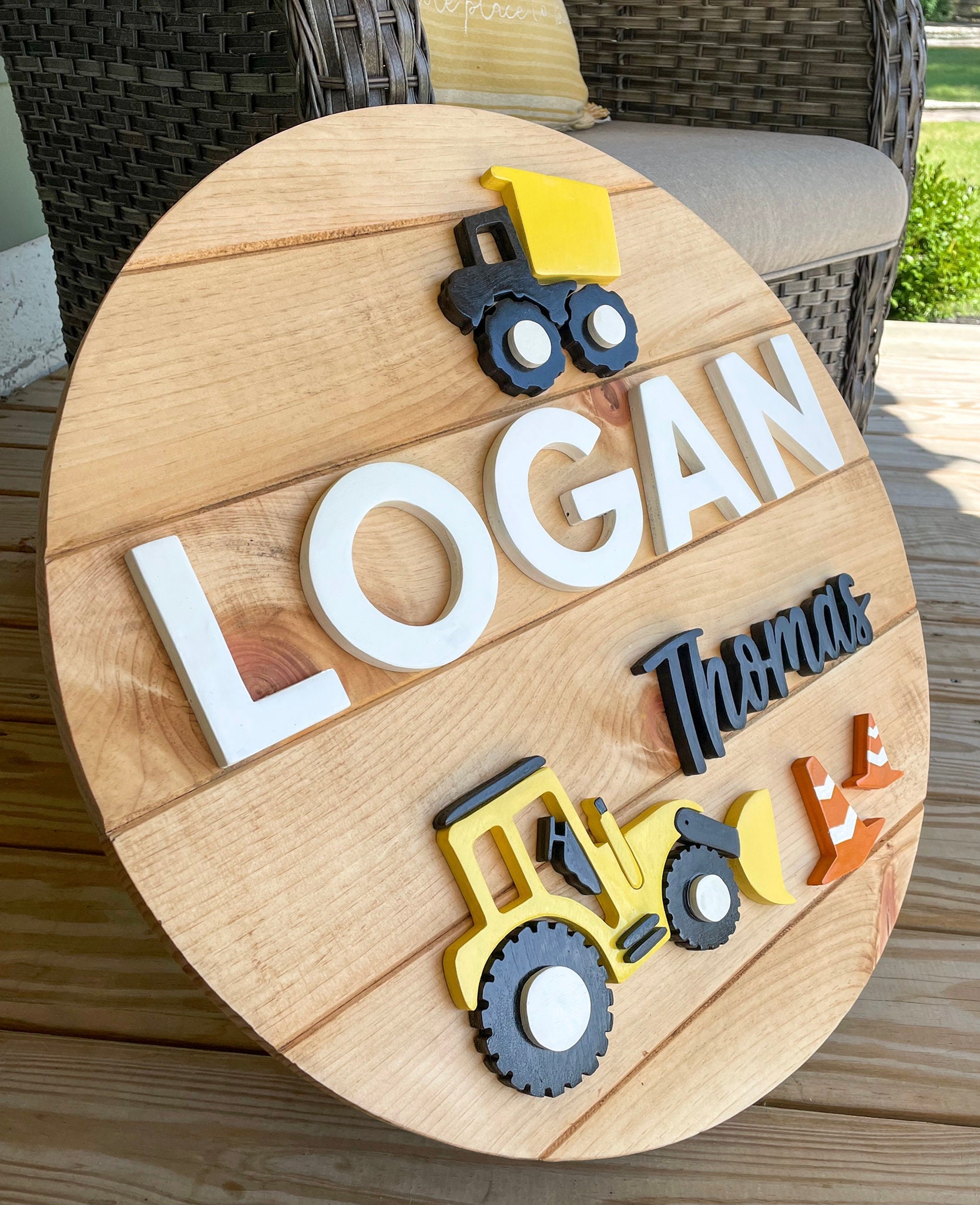 Construction Baby Name Sign - Etsy