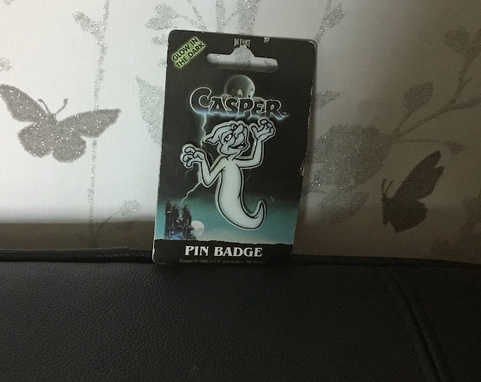 Casper Vintage Glow in Dark Pin Badge on Original Card - Etsy