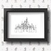 Disneyland Castle Continuous Line Drawing - Etsy