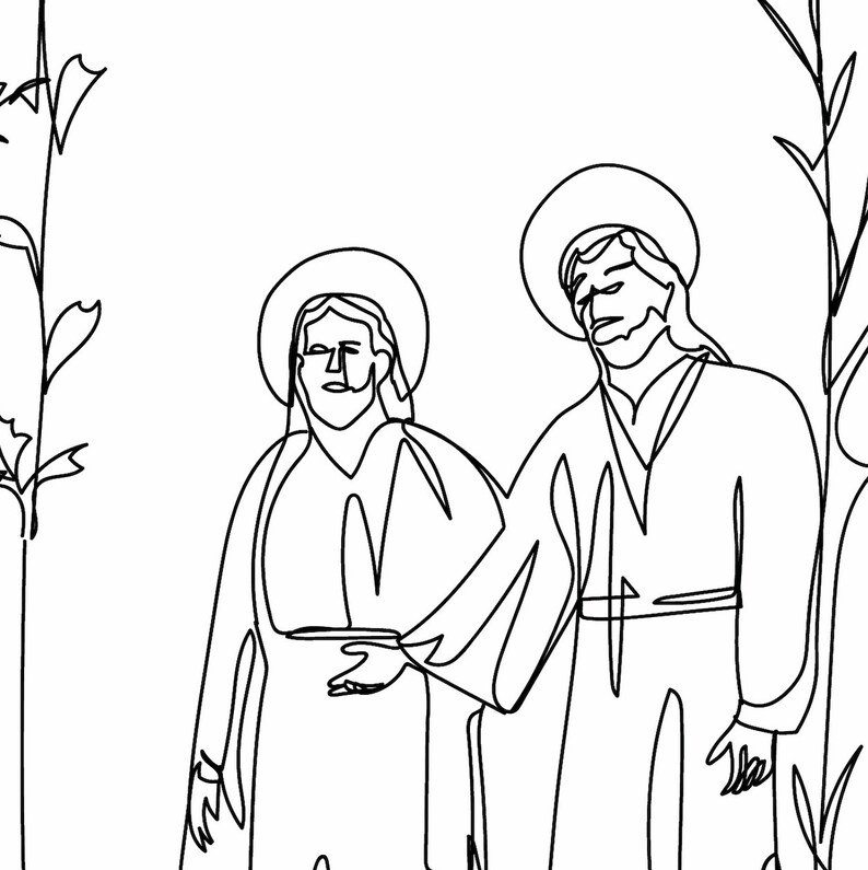 The First Vision Line Drawing | Etsy