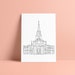 Rexburg Temple Continuous Line Drawing - Etsy