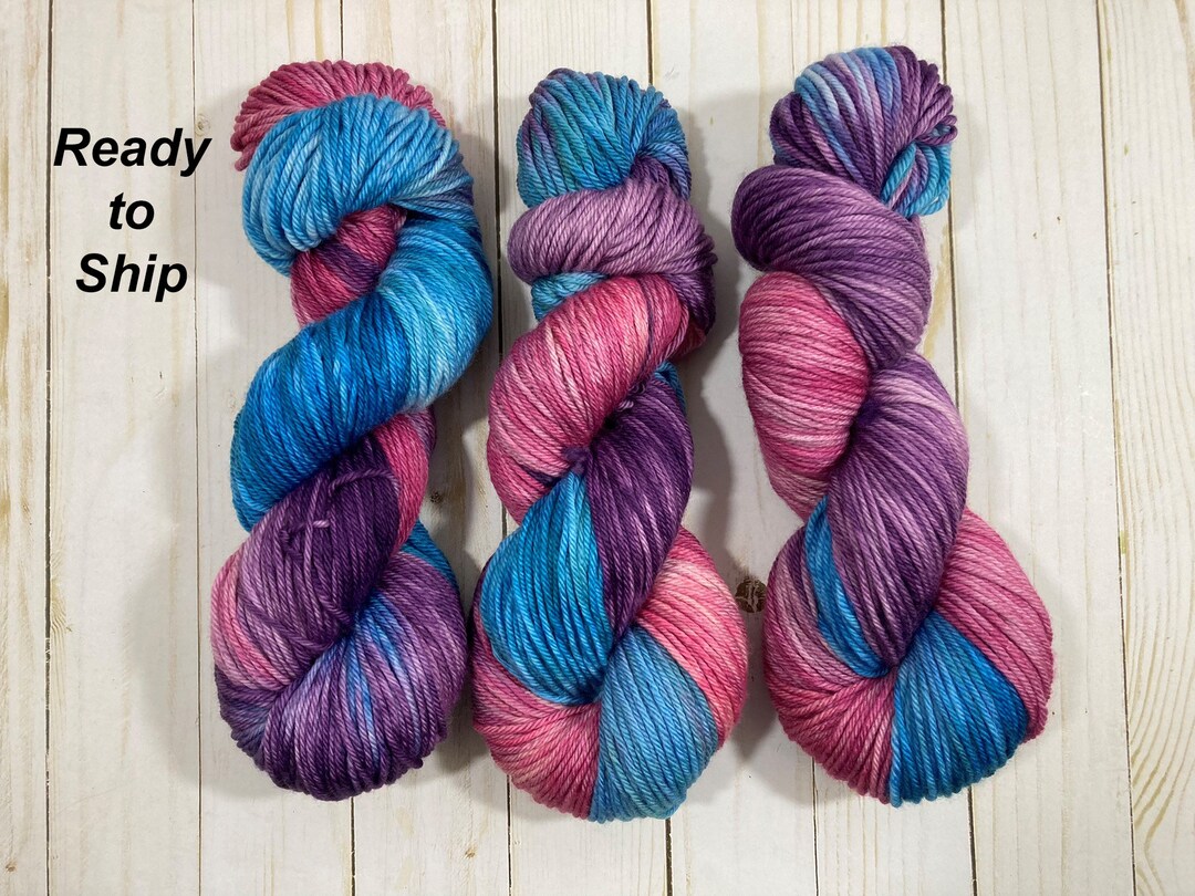 Hand Dyed Worsted Merino Wool Yarn: Unicorn Dreams Colorway - Etsy