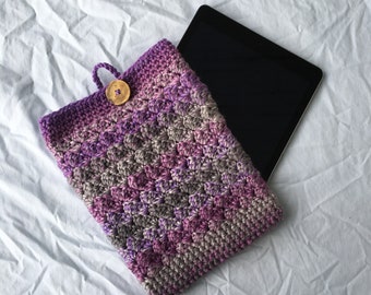 Crochet Pattern, Crochet Book / iPad / Tablet Sleeve, Crochet Book Bag ...