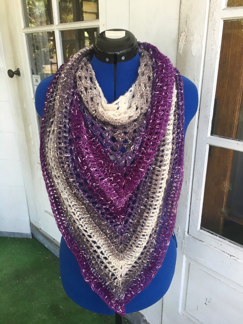 Easy Crochet Shawl Pattern - Etsy