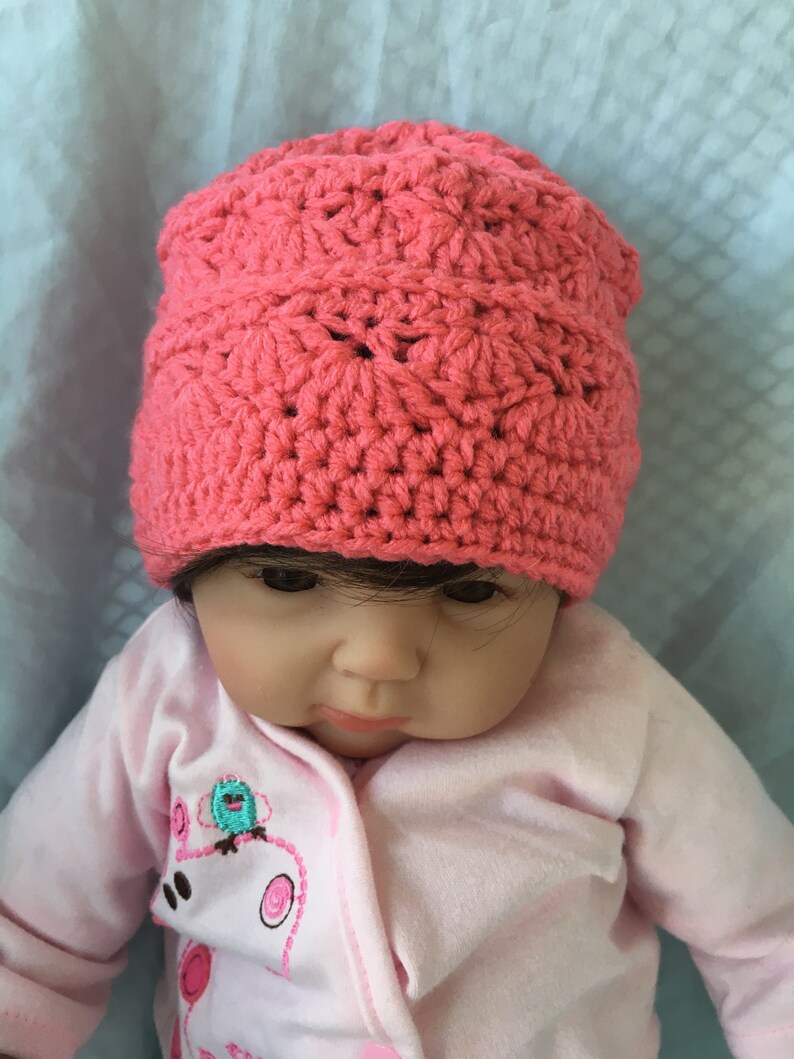 Crochet Shell Stitch Baby Hat Pattern Sophie's Shell | Etsy