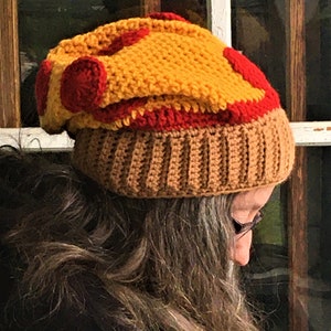 Crochet Pizza Slouchy Hat Pattern - Etsy