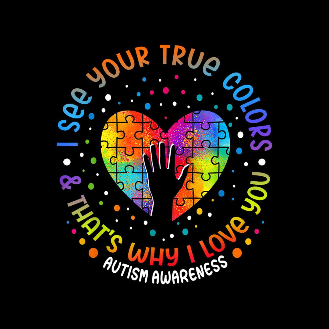 I See Your True Colors Puzzle World Autism Awareness Month Digital PNG ...