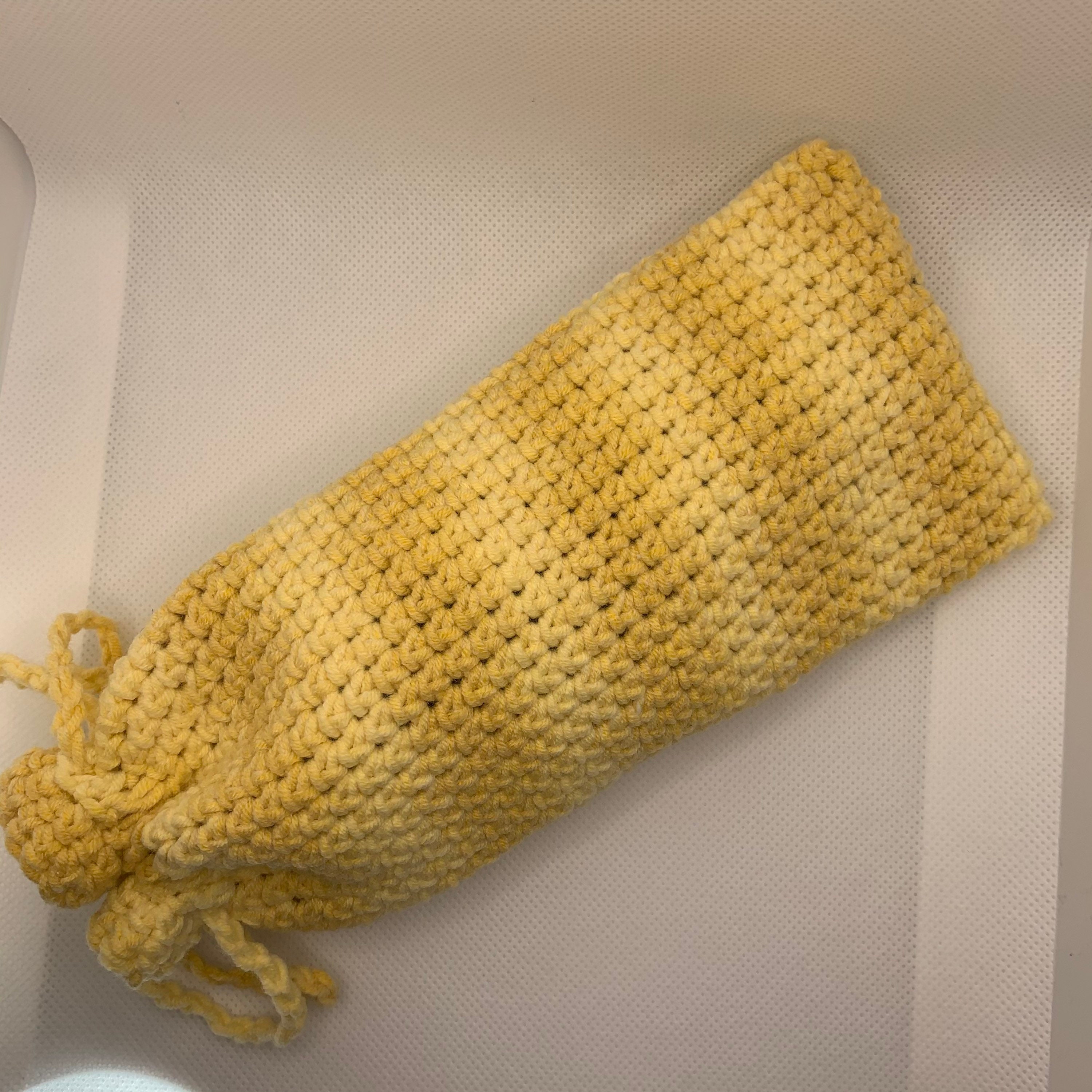 Crochet Glasses Pouch, Drawstring Sunglasses Case. Crochet Sunglasses ...