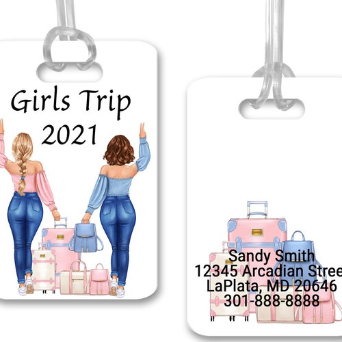Best Friends Tag Personalized Vacation Tag Travel Bag Tag - Etsy