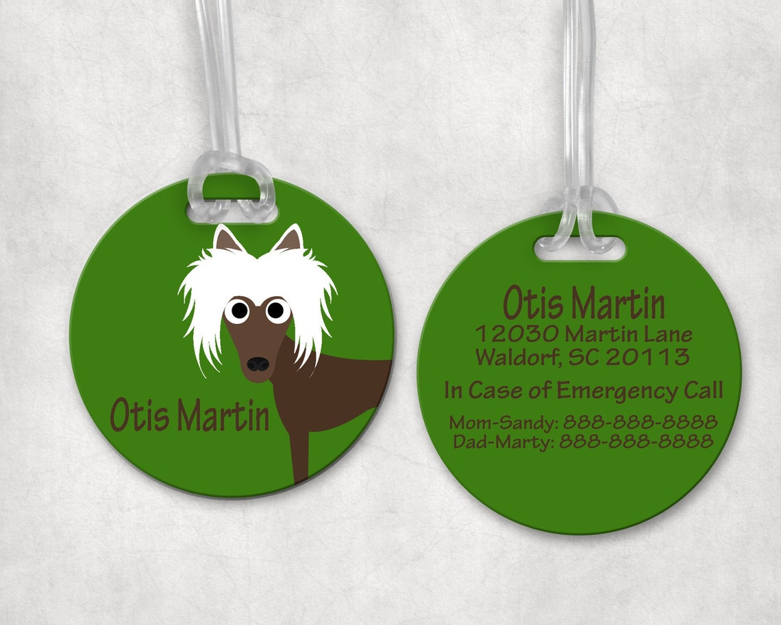 Dog Luggage Tag, Dog Crate Tag, Personalized Dog Bag Tag, Travel Buddy ...