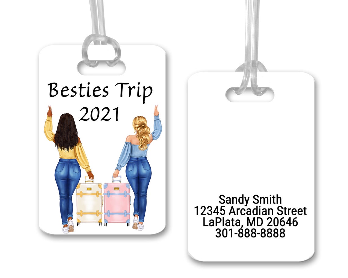 Best Friends Tag Personalized Vacation Tag Travel Bag Tag | Etsy