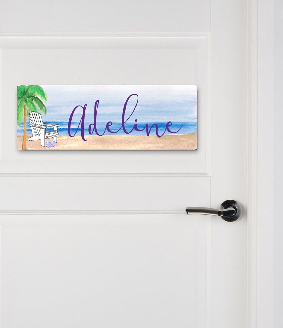 Personalized Beach Name Sign, Beach House Aluminum Door Sign, Beach ...