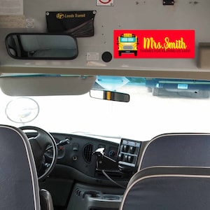 Personalized Bus Driver Sign, Aluminum Teacher Sign, Bus Driver Gift ...
