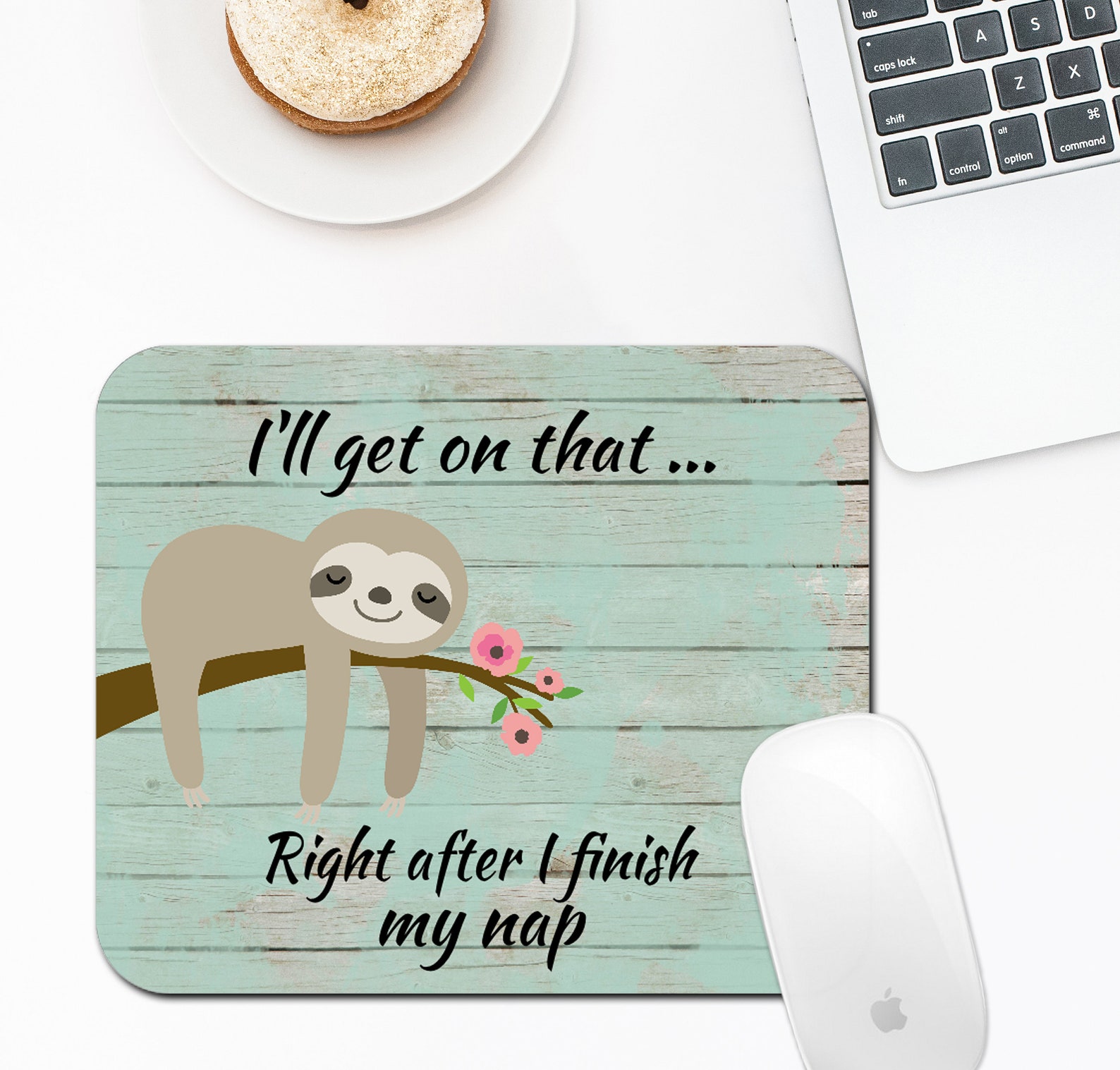 Cute Sloth Mouse Pad, Sloth Gift,funny Mouse Pad, Sloth Mouse Pad ...