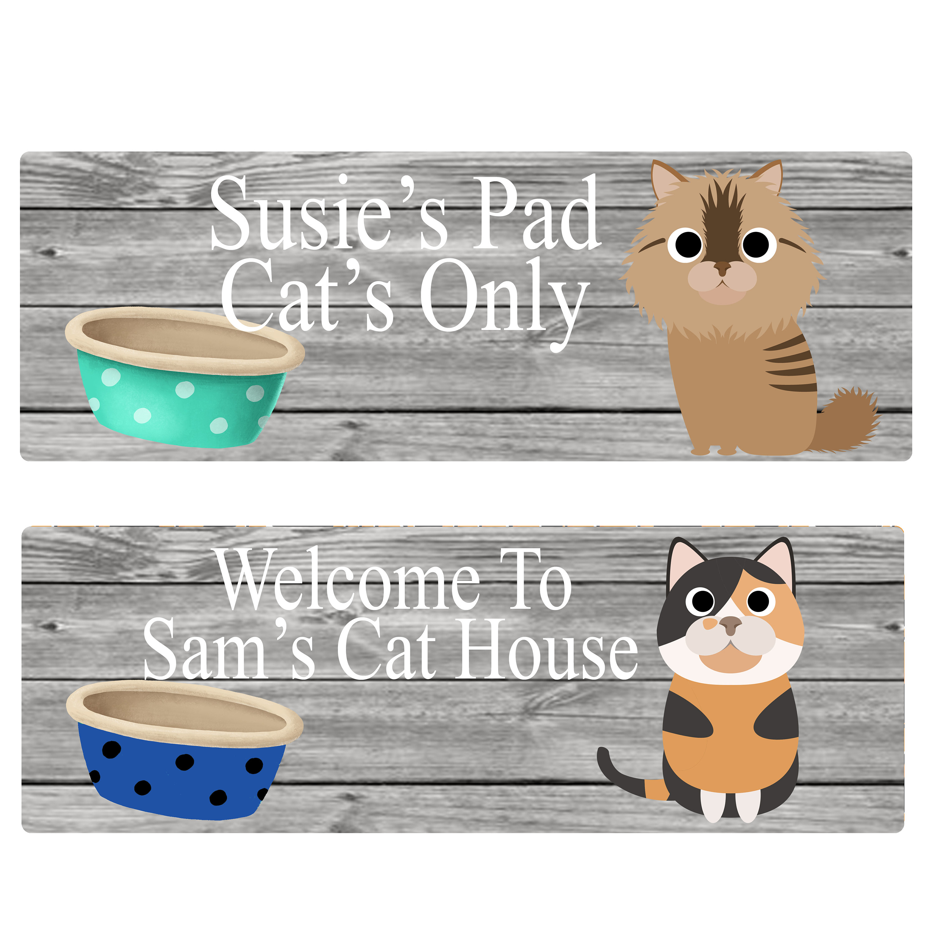 Personalized Cat Name Sign Cat House Aluminum Door Sign Gift - Etsy