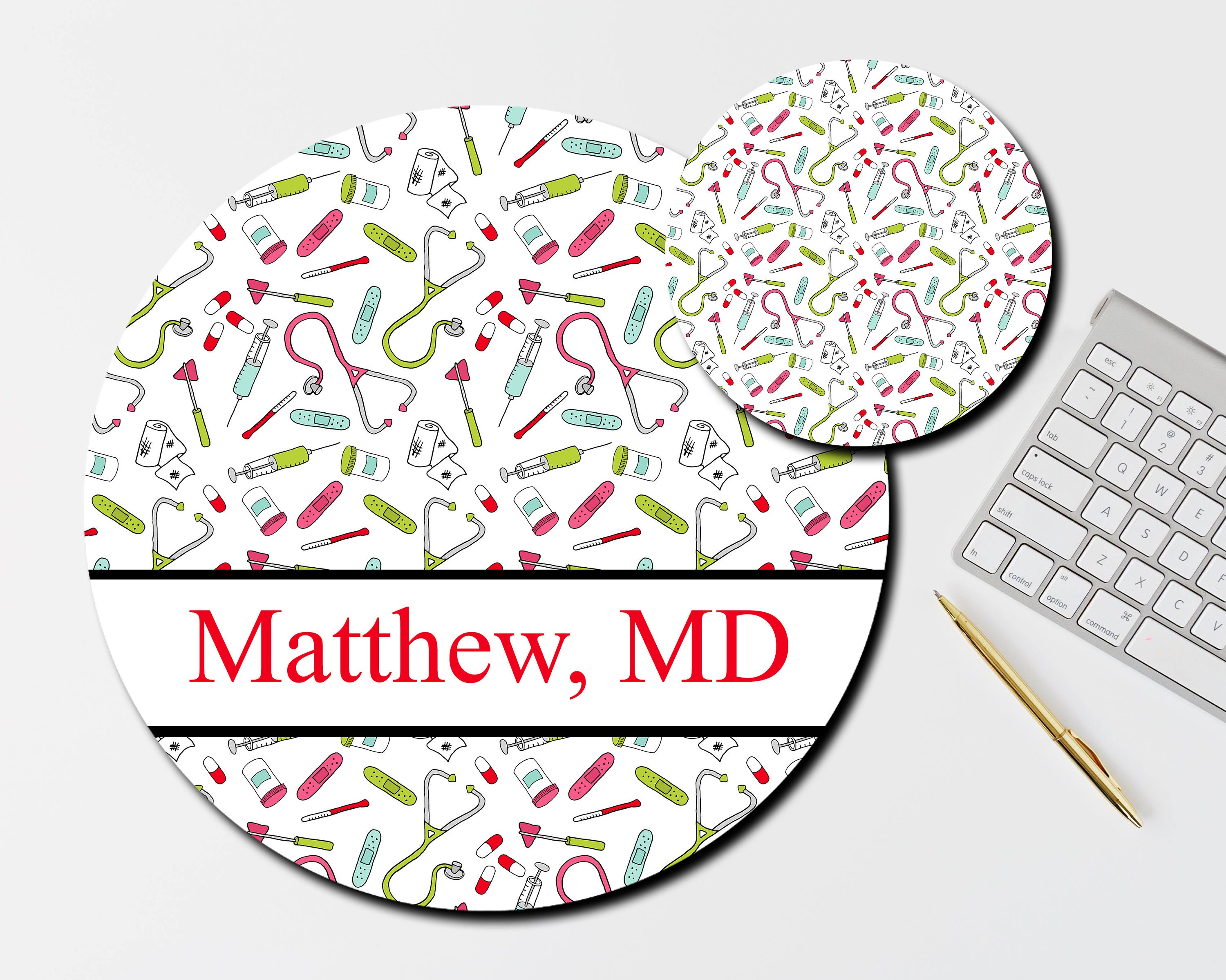 Nurse Mouse Pad Gift For Pediatric Doctor Mouse Pad and | Etsy