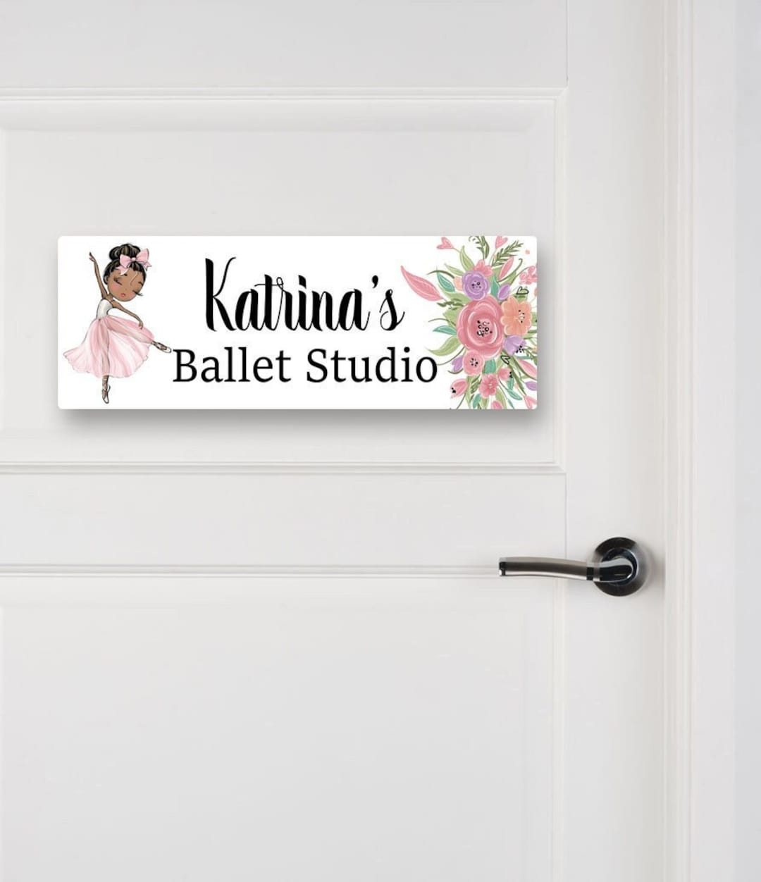 Personalized Ballet Door Sign, Kids Aluminum Sign, Bedroom Door Plaque ...