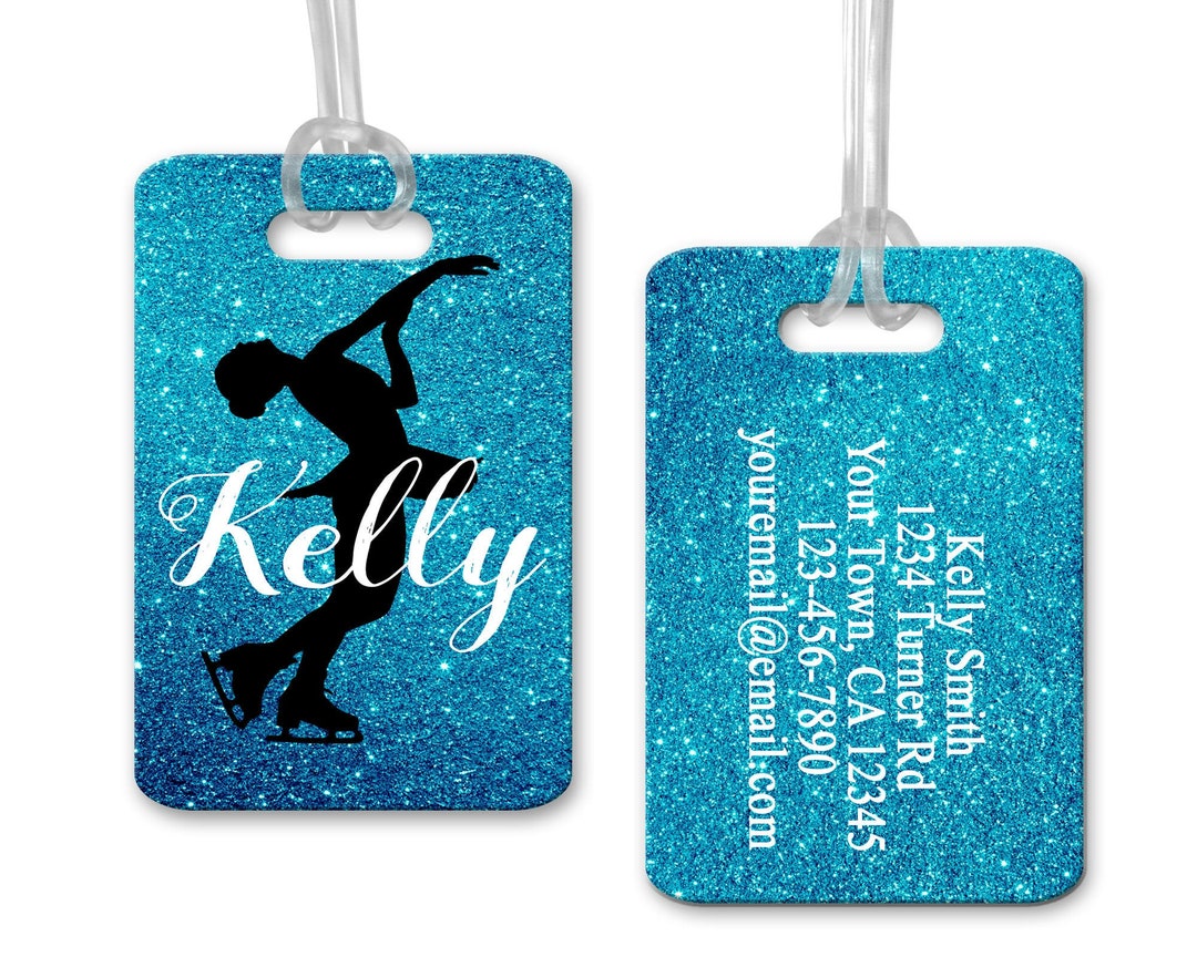 Ice Skating Luggage Tag, Personalized Bag Tag, Figure Skating Gift ...
