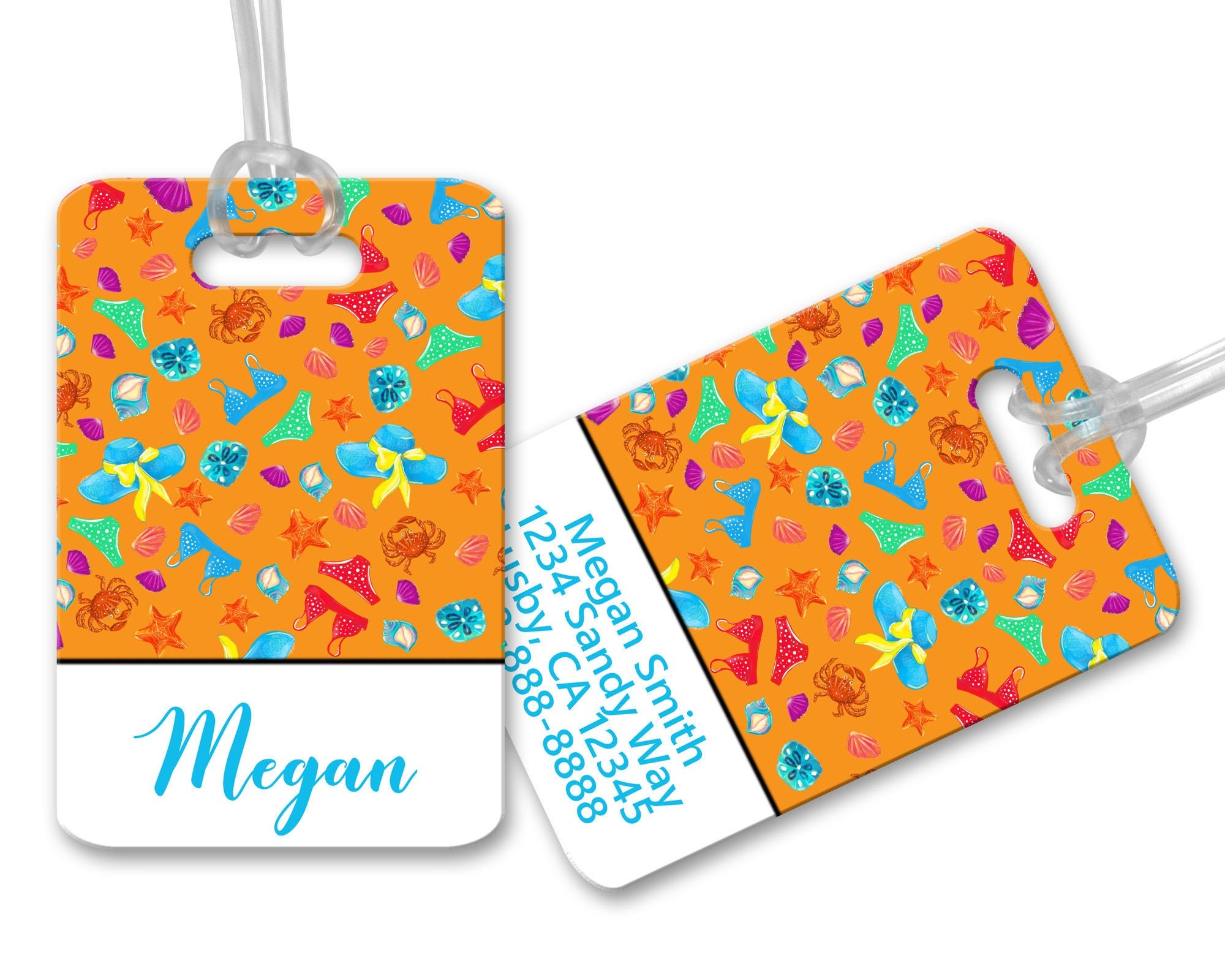 Vacation Luggage Tag Beach Luggage Tag Personalized Luggage | Etsy