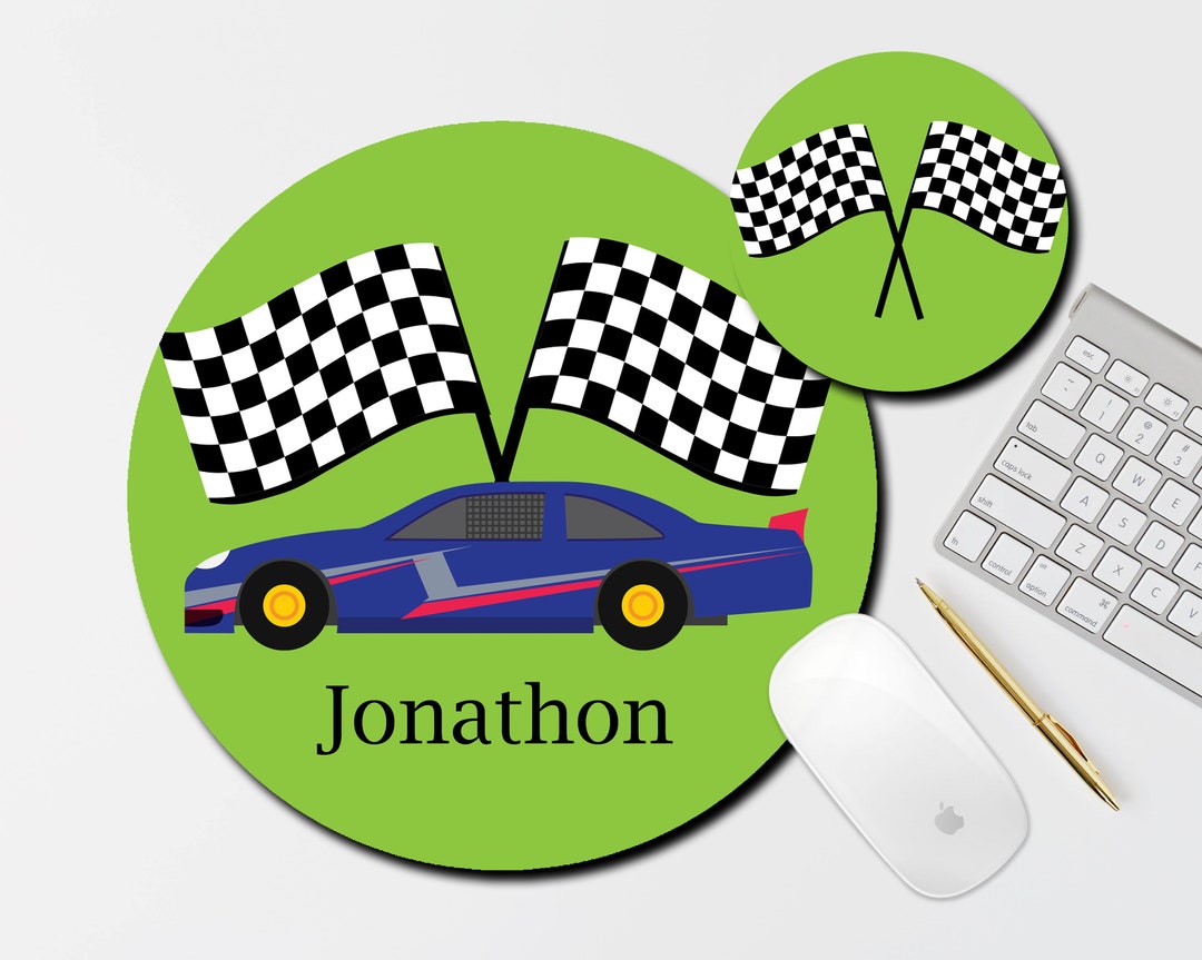 Race Car Mouse Pad, Kids Race Car Mouse Pad, Personalized Mouse Pad and ...