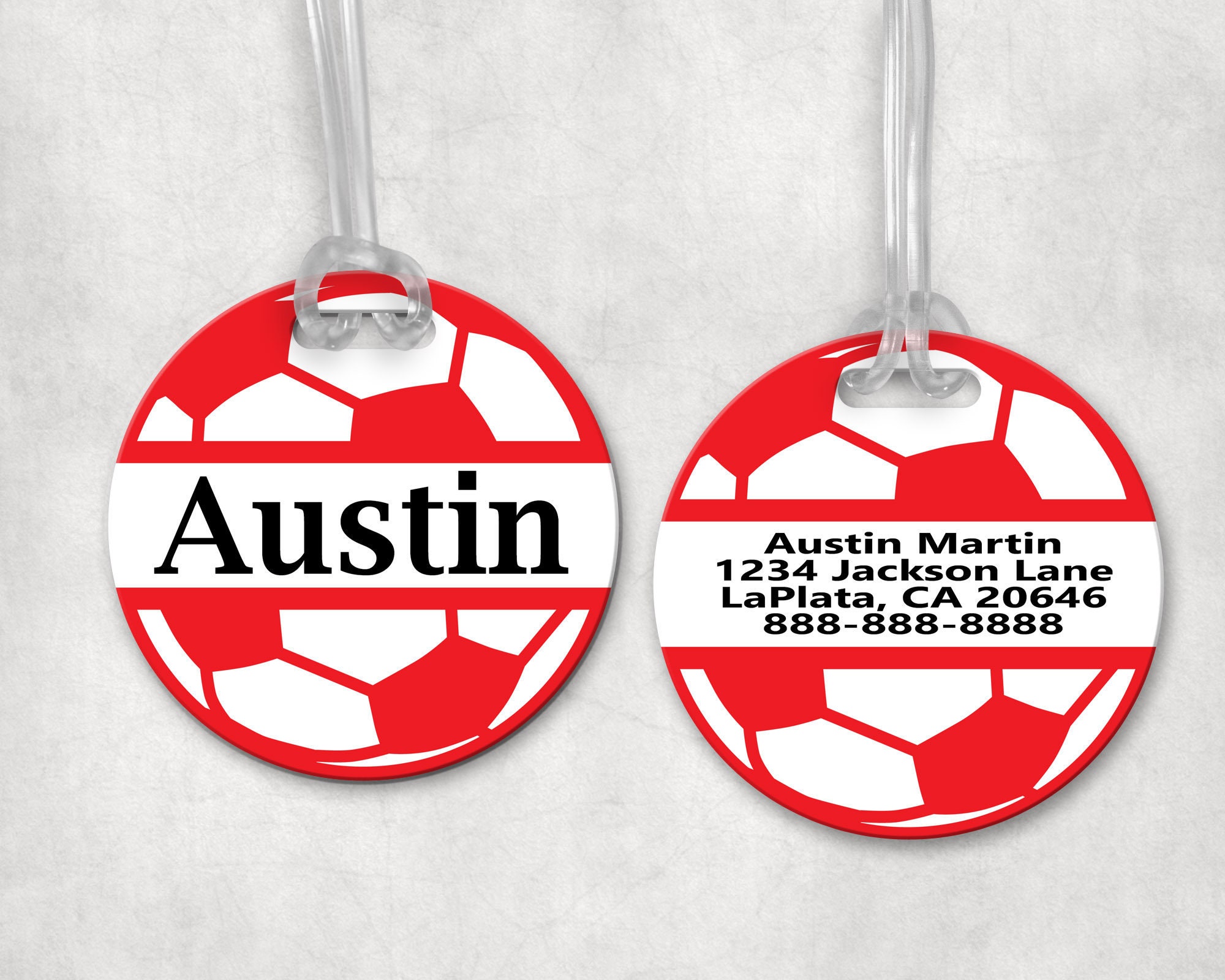 Soccer Bag Tag Personalized Soccer Tag Custom Sports Bag - Etsy