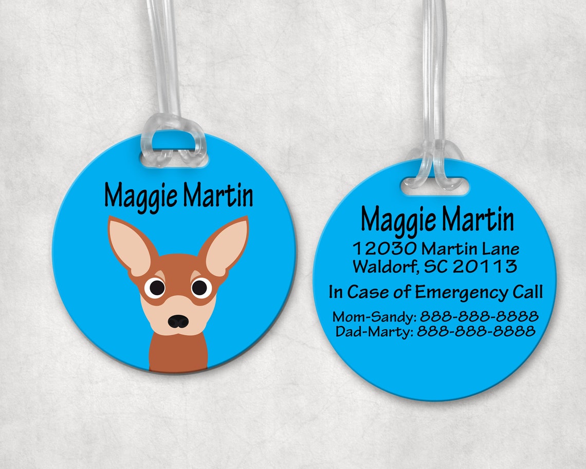 Dog Luggage Tag, Dog Crate Tag, Personalized Dog Bag Tag, Travel Buddy ...