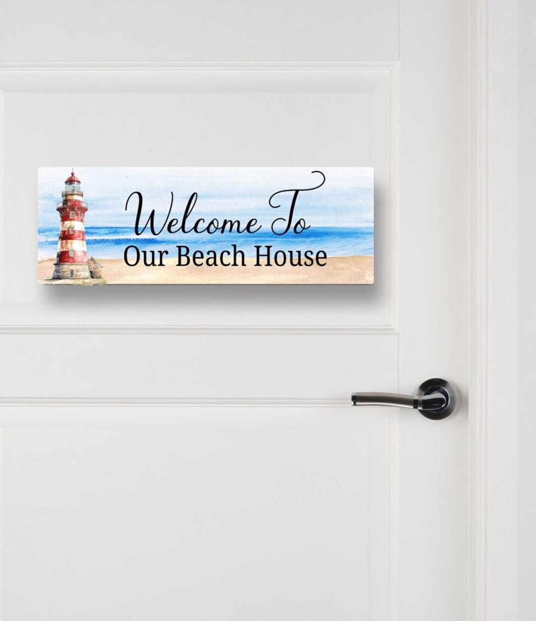 Personalized Beach Name Sign, Beach House Aluminum Door Sign, Beach ...