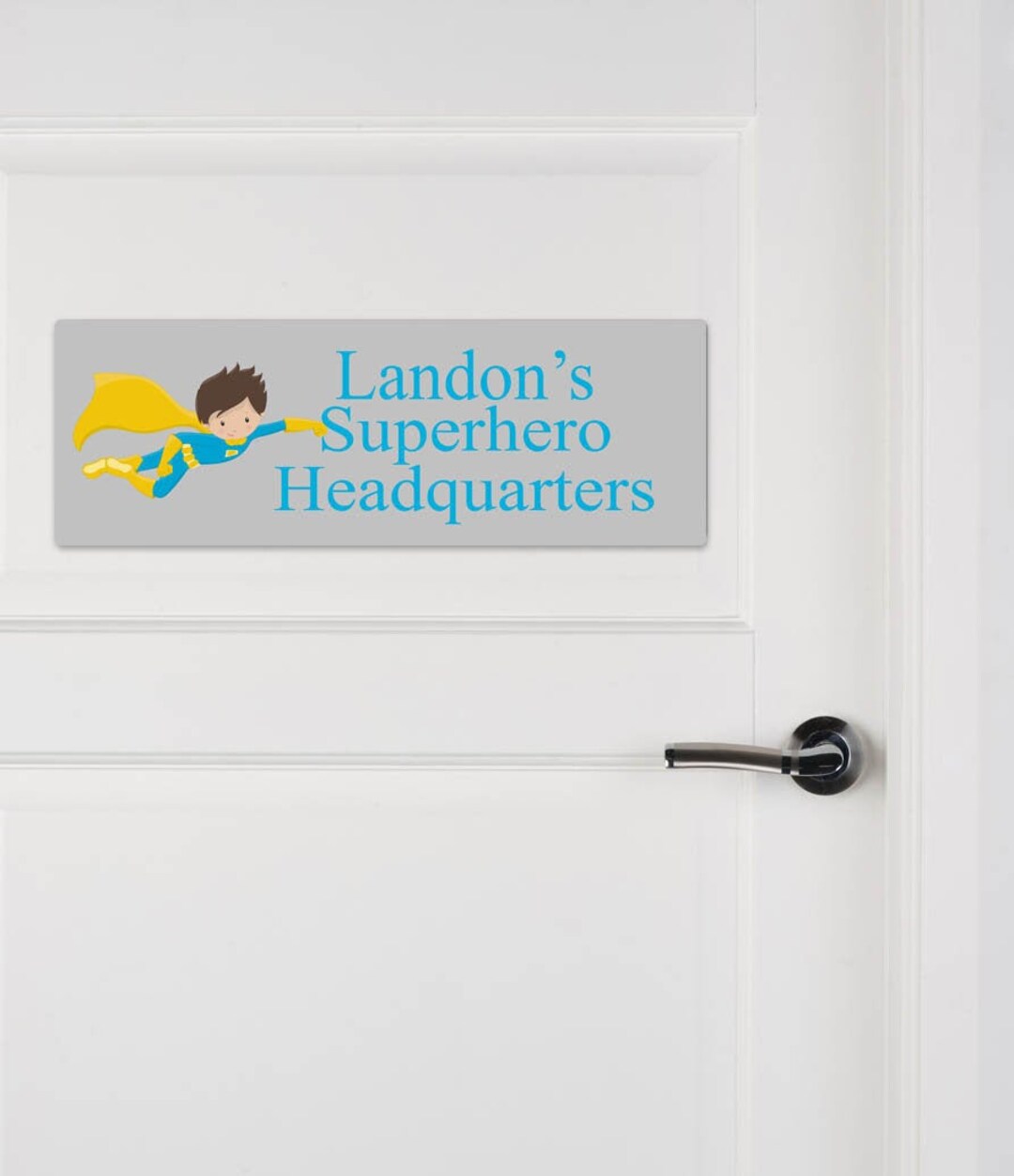 Personalized Superhero Name Sign, Kids Aluminum Door Sign, Superhero ...