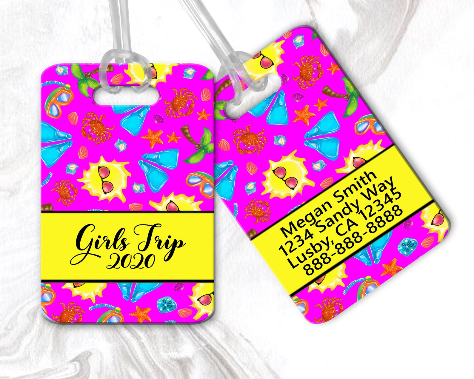 Vacation Luggage Tag Beach Luggage Tag Personalized Luggage - Etsy