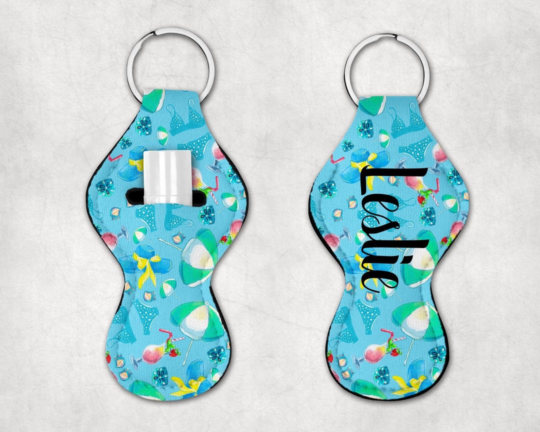 Summer Fun Chapstick Holder, Lip Balm Holder, Chapstick Keychain, Party ...