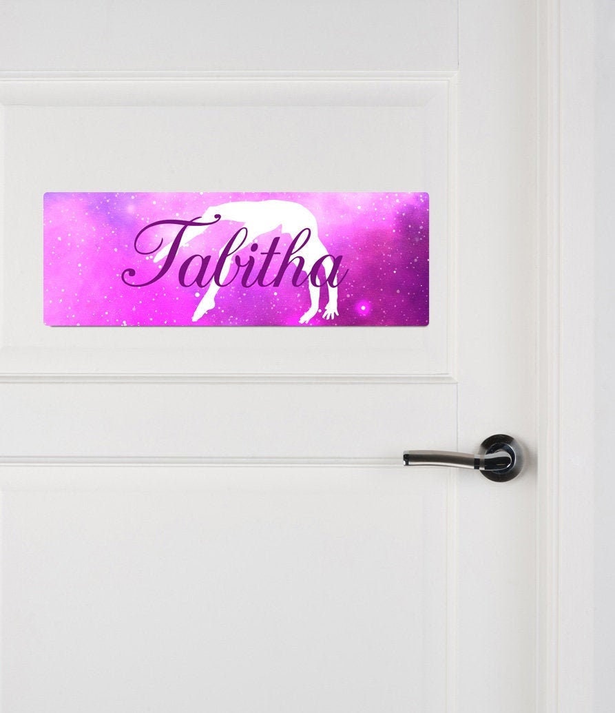 Personalized Gymnast Name Sign Gymnastics Aluminum Door Sign - Etsy