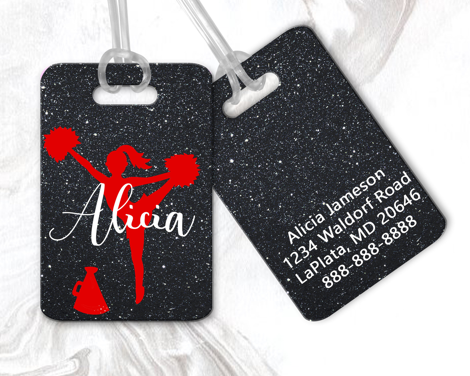 Cheerleading Bag Tag Personalized Bag Tag Cheerleader Gift - Etsy
