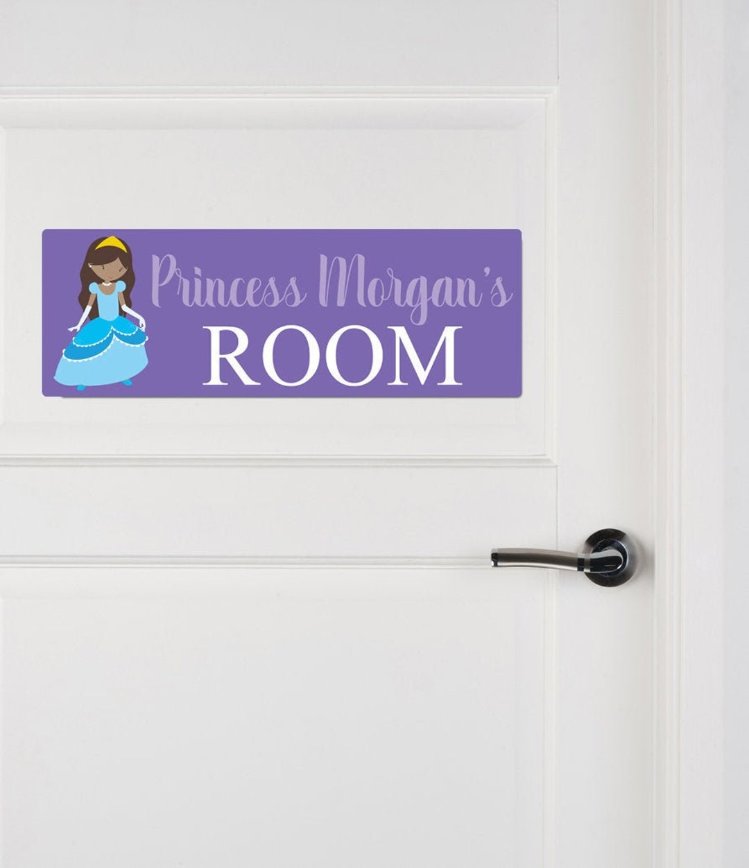 Personalized Princess Name Sign, Kids Aluminum Door Sign, Bedroom Door ...