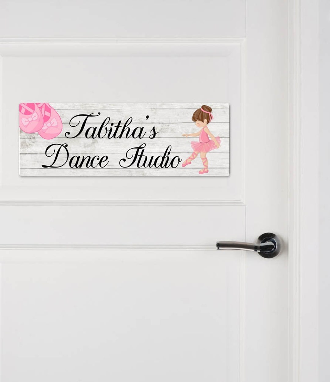Personalized Ballet Door Sign, Kids Aluminum Door Sign, Bedroom Door ...