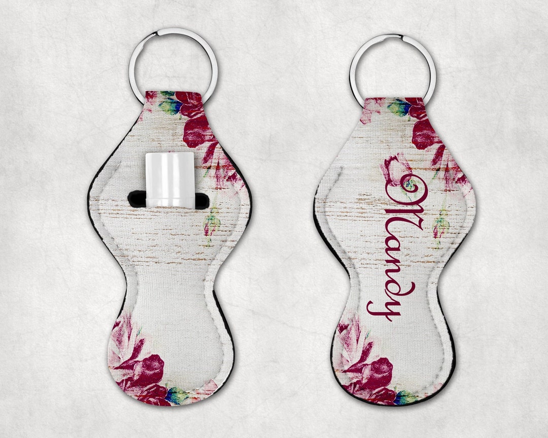 Floral Chapstick Holder, Personalized Chapstick Holder, Flower Lip Balm ...