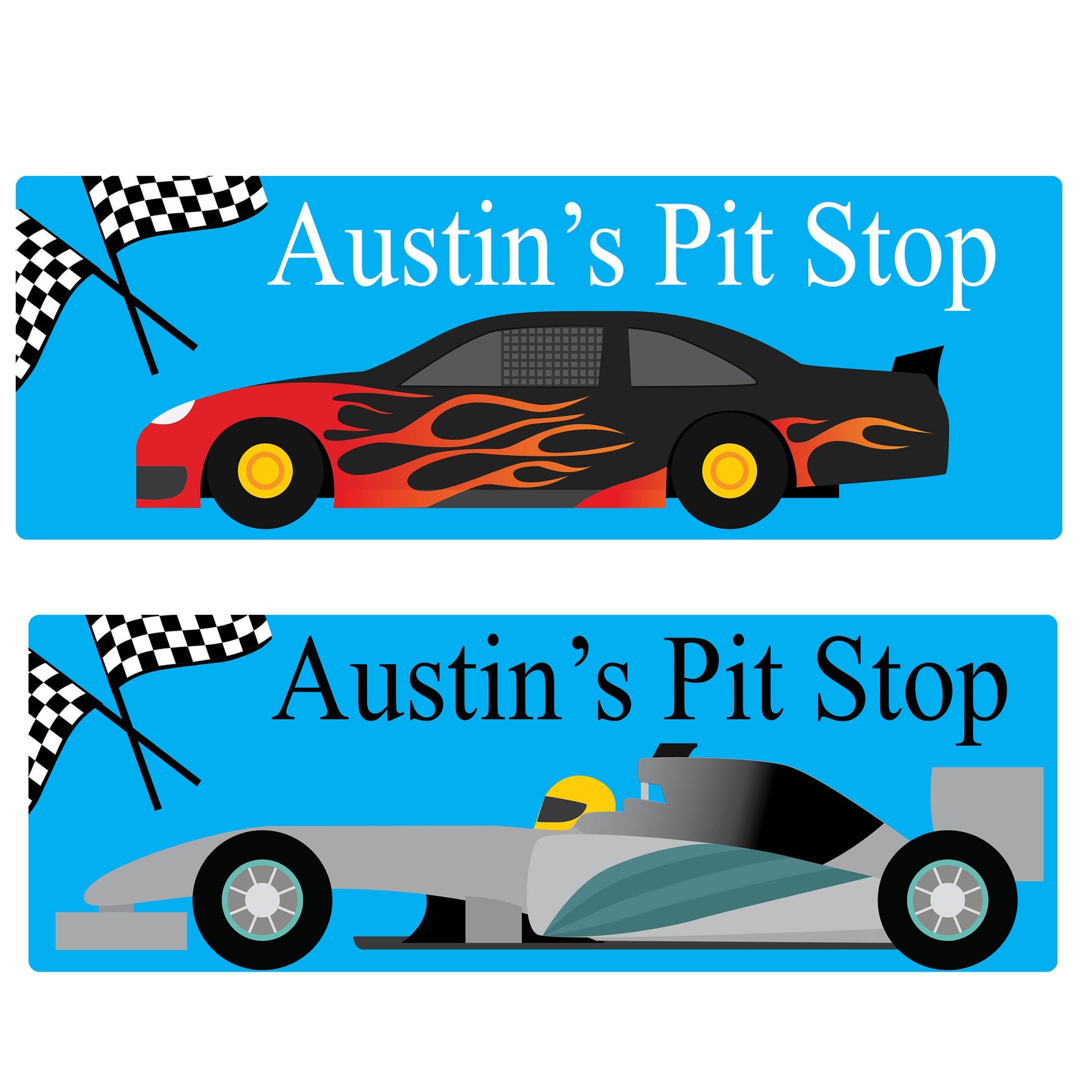 Personalized Race Car Name Sign Kids Aluminum Door Sign Race | Etsy