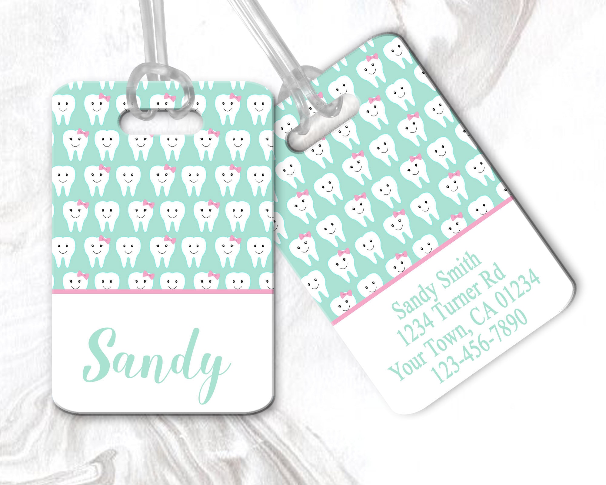 Dentist Luggage Tag Personalized Bag Tag Dental Staff Gift | Etsy