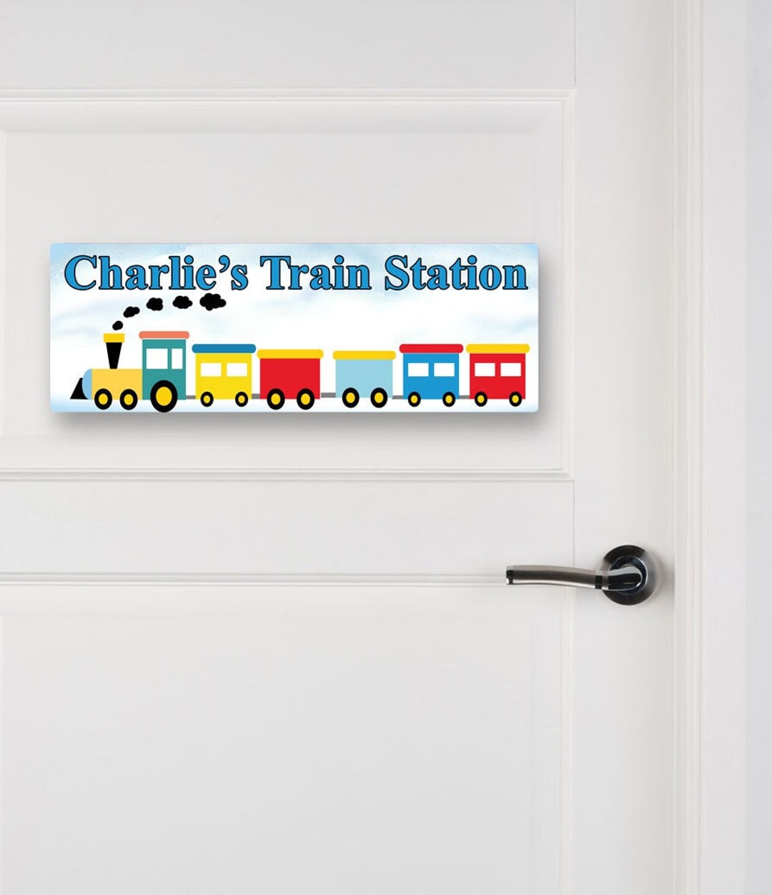 Personalized Train Sign, Kids Aluminum Door Sign, Train Room Sign, Kids ...