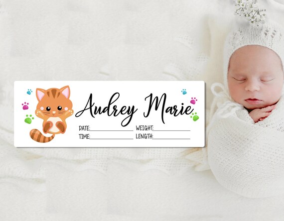 Baby Birth Stat Sign Birth Announcement Sign Baby Shower - Etsy