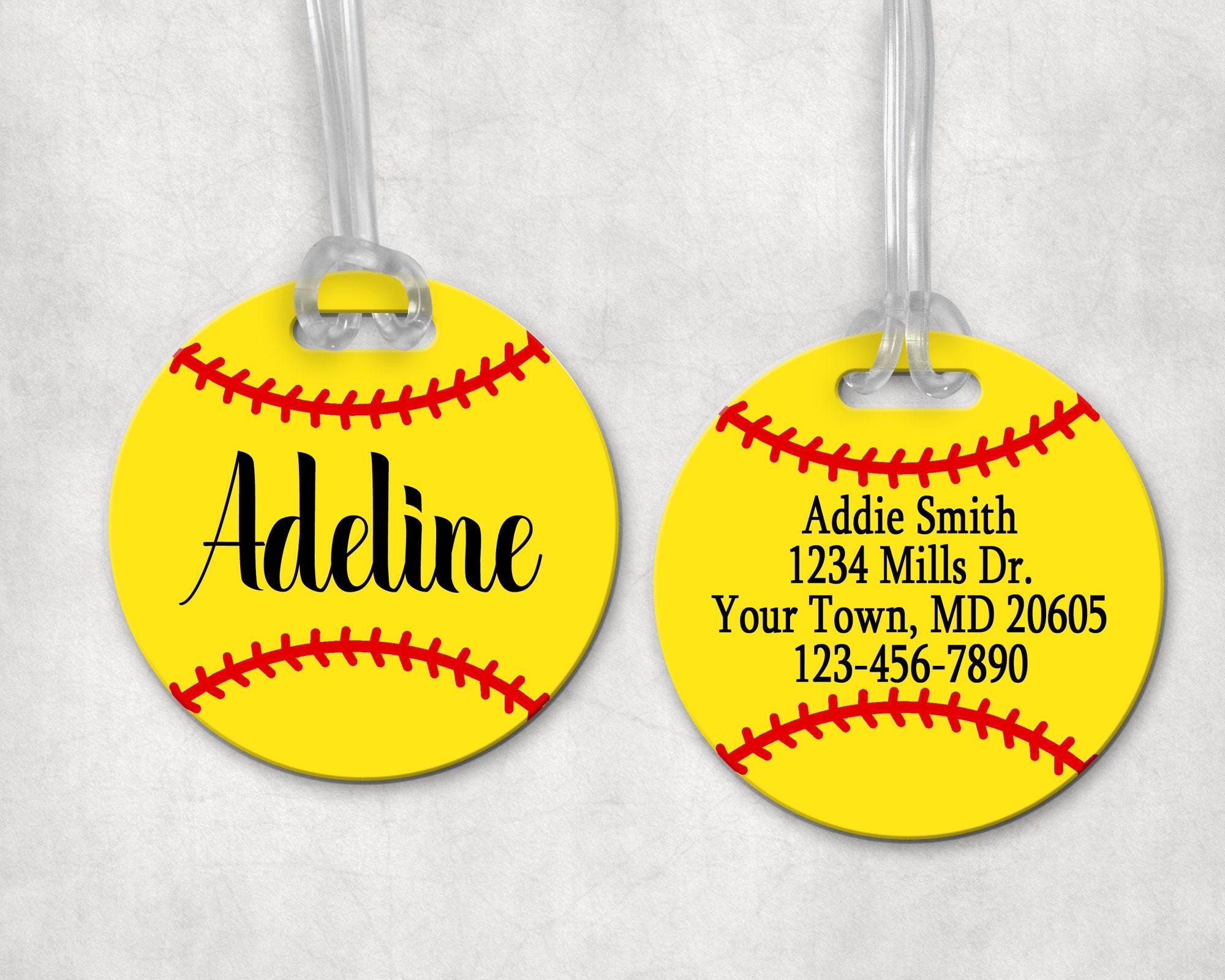 Softball Bag Tag Personalized Softball Tag Personalized Tags | Etsy