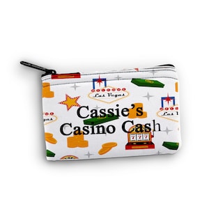 Casino Cash Coin Purse, Credit Card Pouch, Personalized Gift, Slot ...