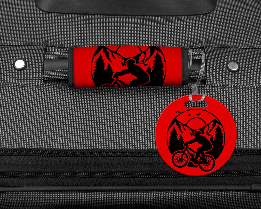Mountain Bike Bag Tag, Personalized Luggage Tag, Gift for Mountain ...