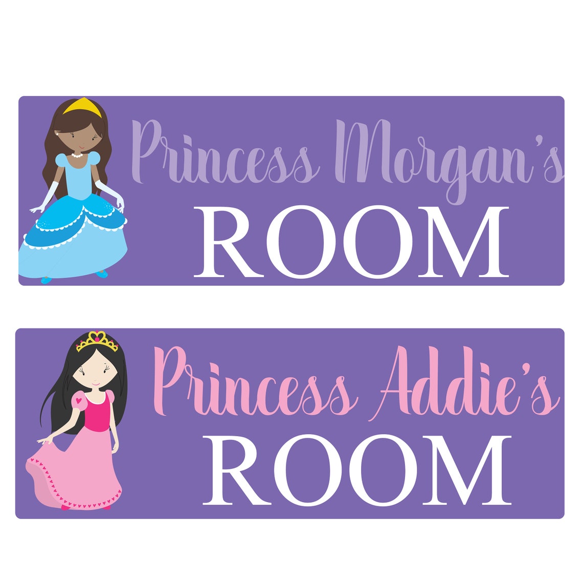 Personalized Princess Name Sign Kids Aluminum Door Sign - Etsy